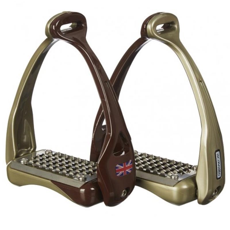 RIDING STIRRUPS ACAVALLO model OPERA with FLAG - MySelleria