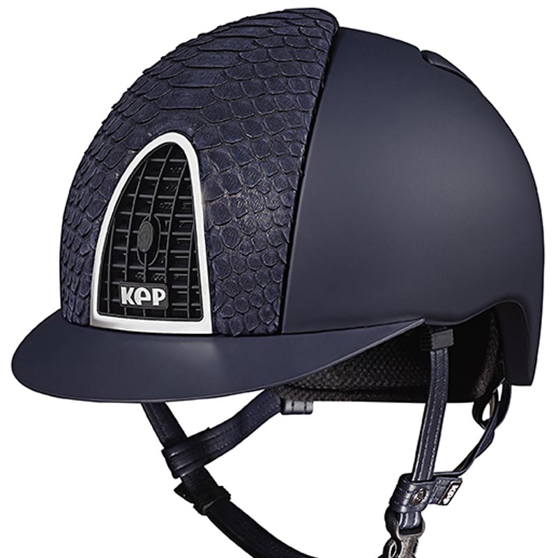 KEP ITALIA HELMET model CROMO T with matching PYTHON LEATHER - MySelleria